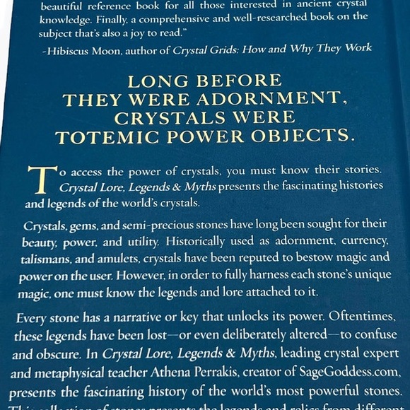 Athena Perrakis | Other | Crystal Lore Legends Myths Hardcover Book Powerful Crystals Gemstones ...
